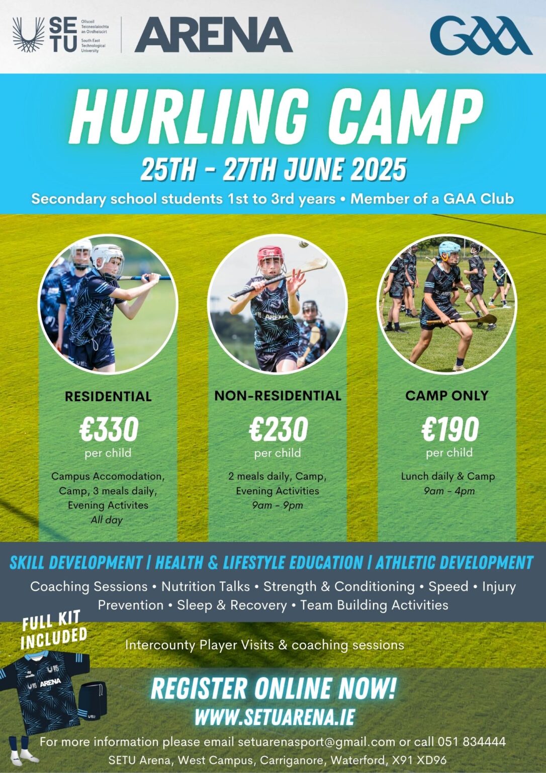 Summer & Mid term camps - SETU Arena