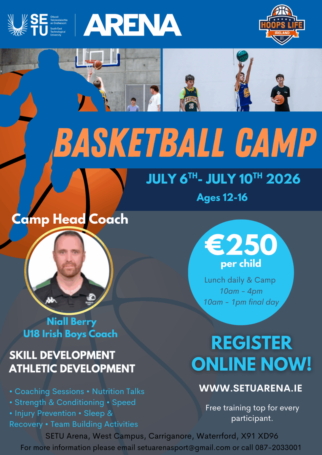 Summer & Mid term camps - SETU Arena